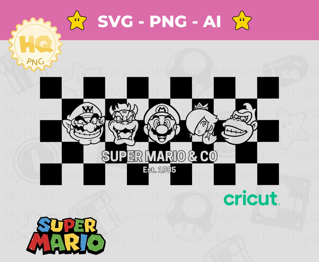 Super Mario SVG Cut File | Friends Svg Design | Super Mario Character ...