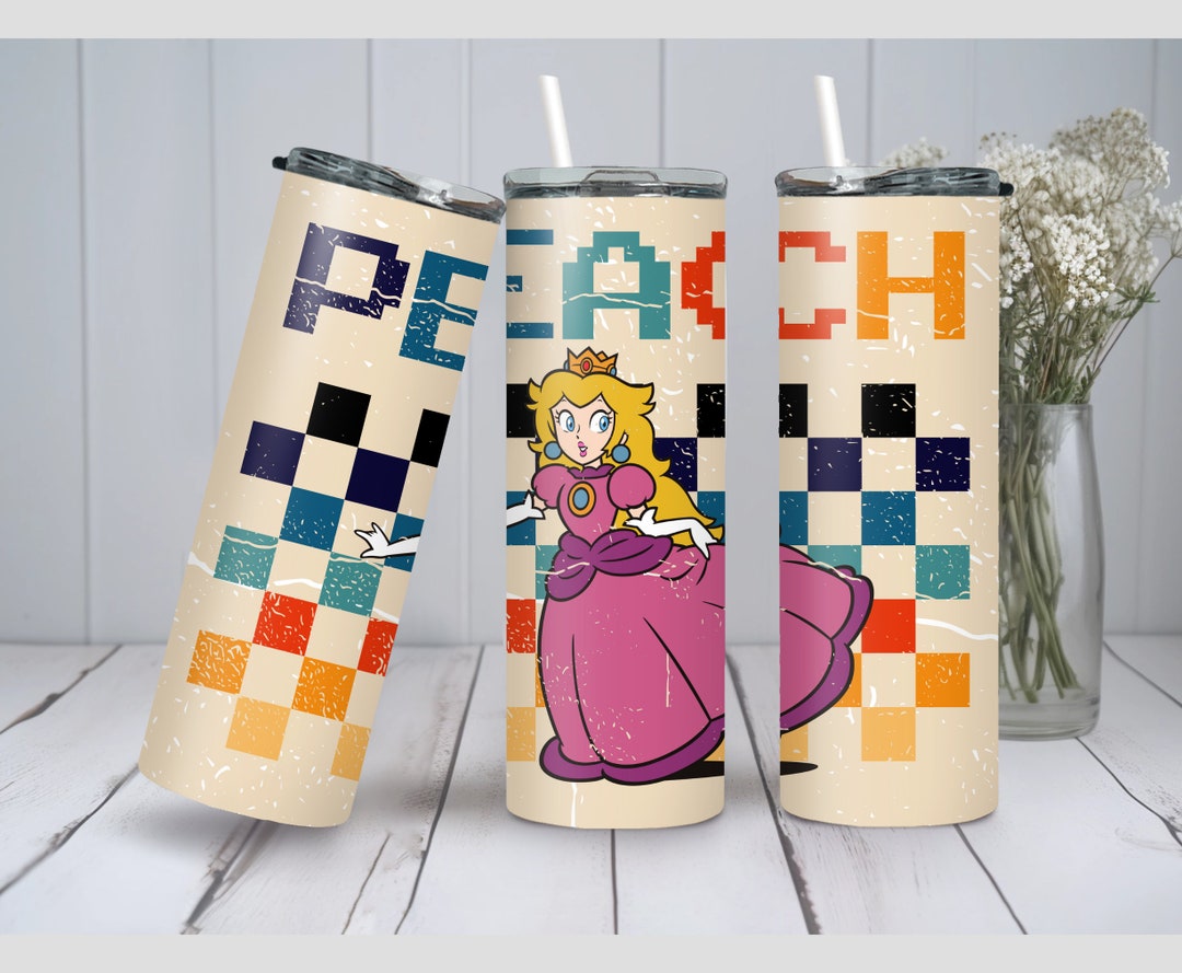 Tumbler Retro Princess Peach Png Vintage Wrap Png Super Mario ...