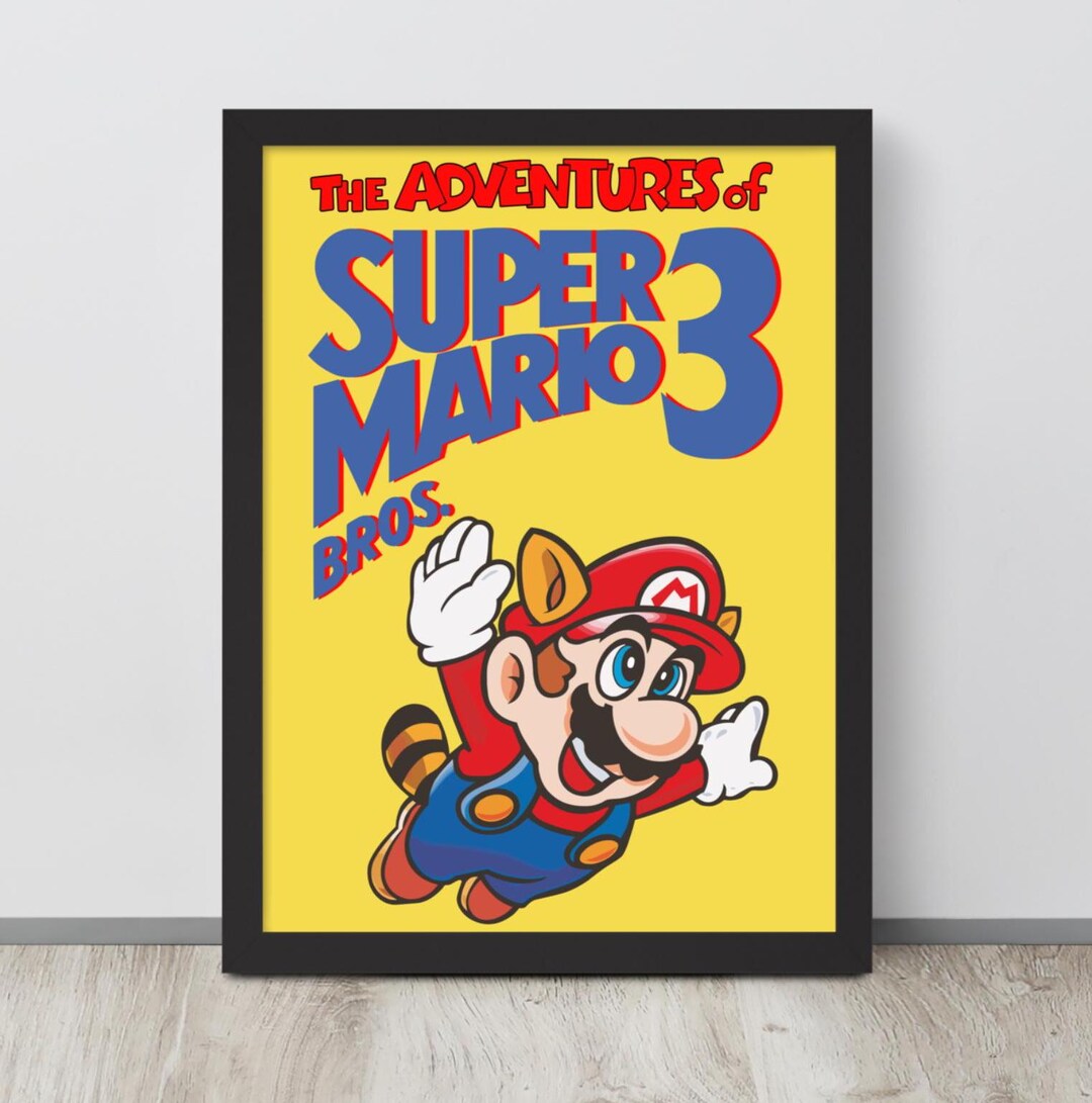 Nostalgic Super Mario Bros Poster PNG - Digital Video Game Print ...