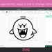 Super Mario Ghost SVG - Boo SVG - Instant Download for Nintendo Fans ...