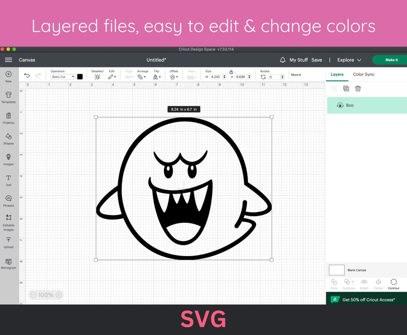 Super Mario Ghost SVG Boo SVG Instant Download for - Etsy