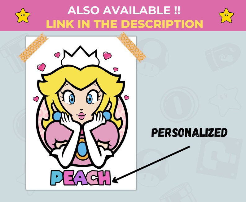 Printable Pin the Crown on Princess Peach Game - Princess Peach ...