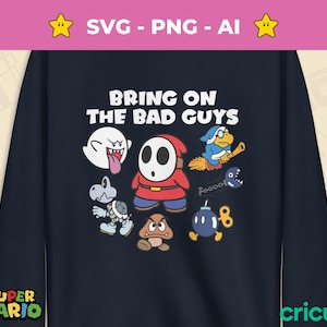 Mario Bad Guys Shirt - Etsy