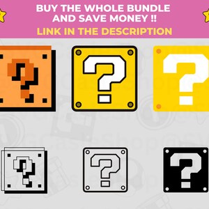 Mario Question Block SVG PNG: Printable Gift Box (digital Download) - Etsy