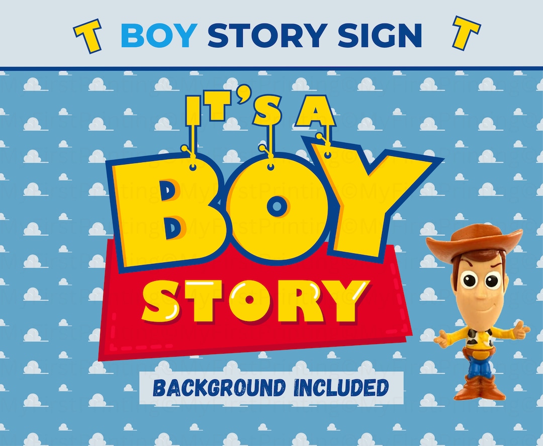 Toy Story Logo SVG, It's a Boy Story, Baby Boy, Baby Shower Sign, Cake ...