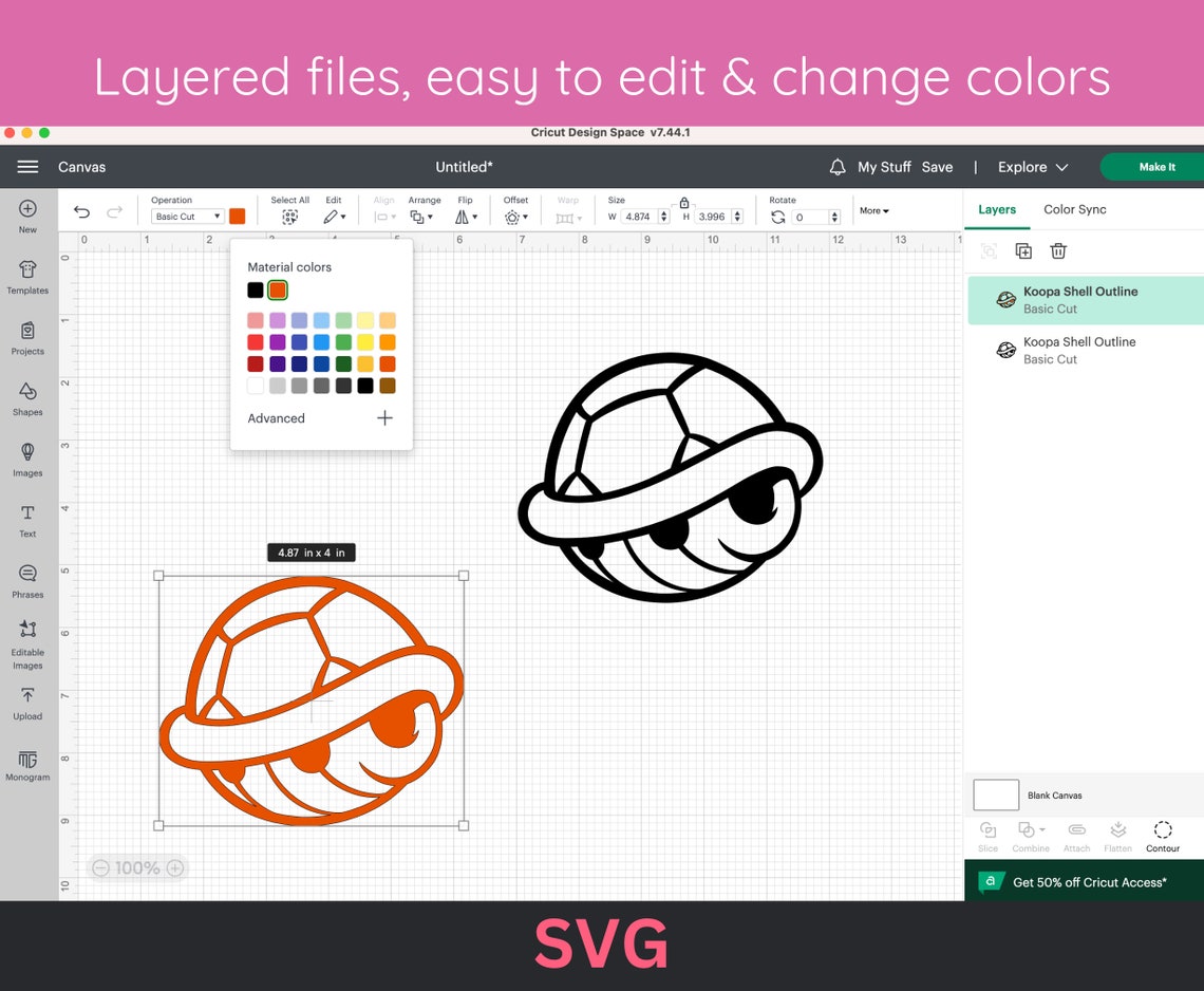 Koopa Shell SVG Cut File Super Mario PNG Layered SVG for - Etsy UK
