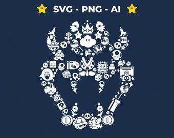 Mario SVG Instant Download Svg Png Dxf Cricut (Instant Download) - Etsy