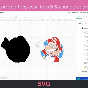 Super Mario SVG: Vector Cut File for Cricut & Silhouette (digital ...
