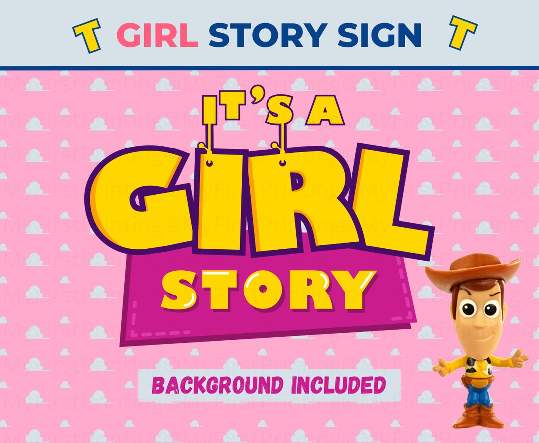 Toy Story Logo Svg, It's a Girl Story Cake Topper Instant Download ...