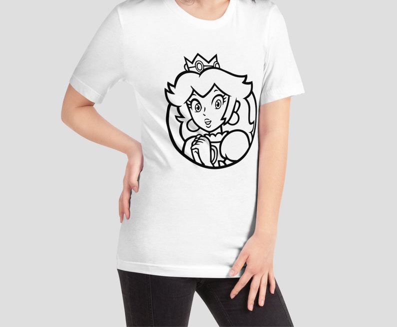 Princess Peach Outline SVG: Super Mario Cut File (digital Download ...