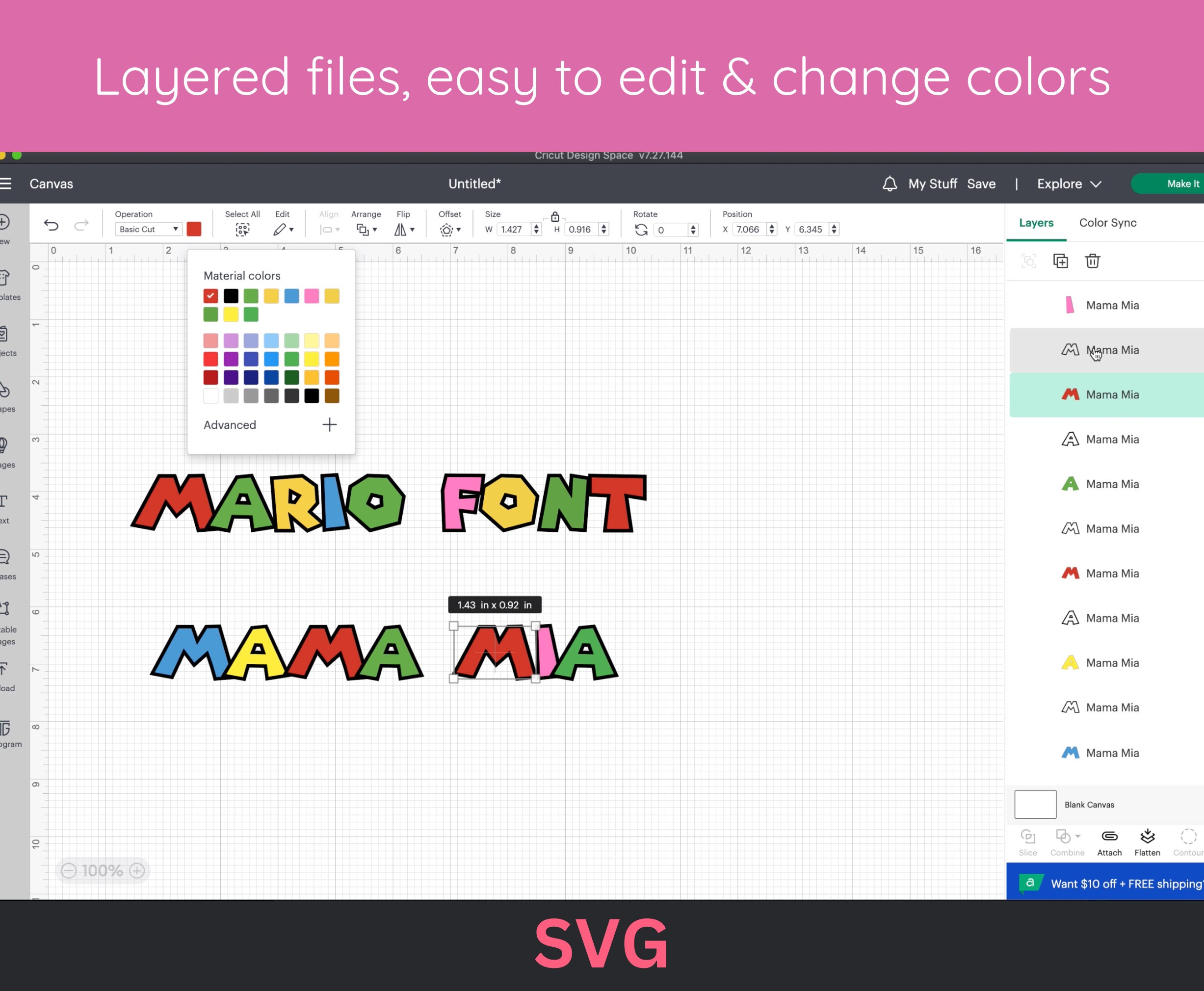 Mario Font SVG: Alphabet, Numbers, Installable TTF (digital Download ...