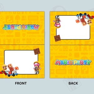 Printable Mario Party Food Label - Editable on Canva - Super Mario Food ...