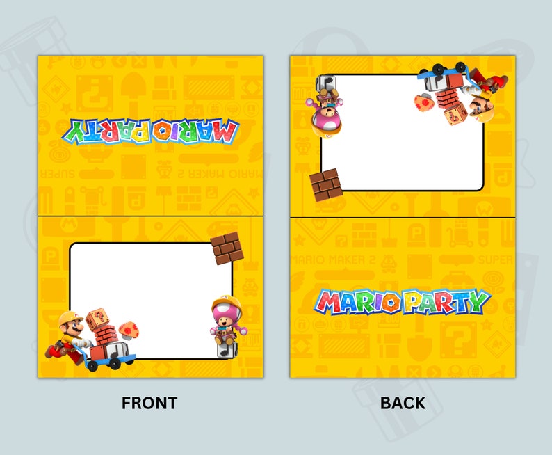 Printable Mario Party Food Label - Editable on Canva - Super Mario Food ...