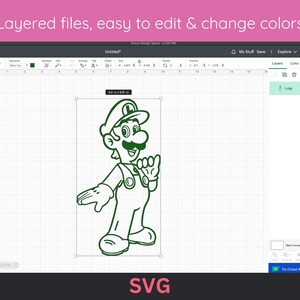 Luigi SVG: Mario Brothers Vector Cut File (digital Download) - Etsy