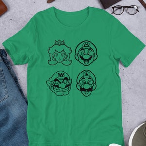 Mario Characters SVG Pack: 12 Outlined Faces (digital Download) - Etsy