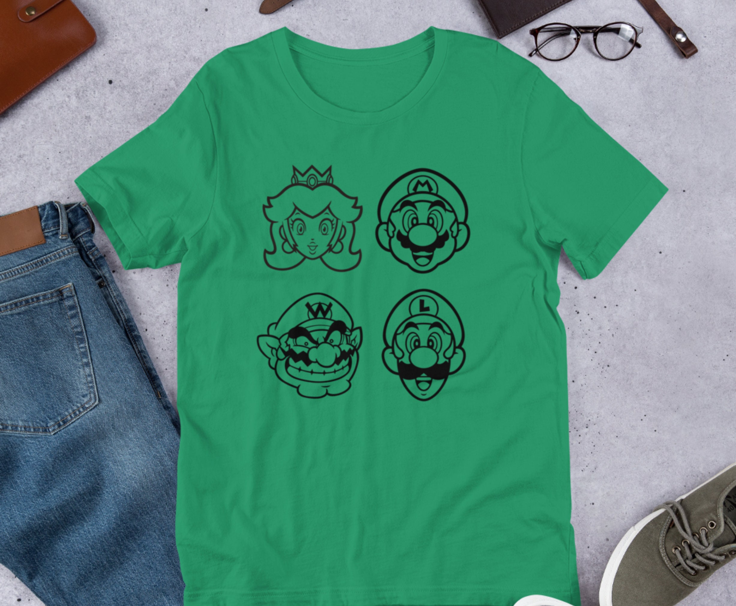 Mario Characters SVG Pack: 12 Outlined Faces (digital Download) - Etsy