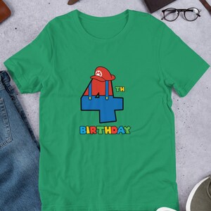 Super Mario 4th Birthday SVG PNG, Mario Birthday SVG, Vector Cut File ...