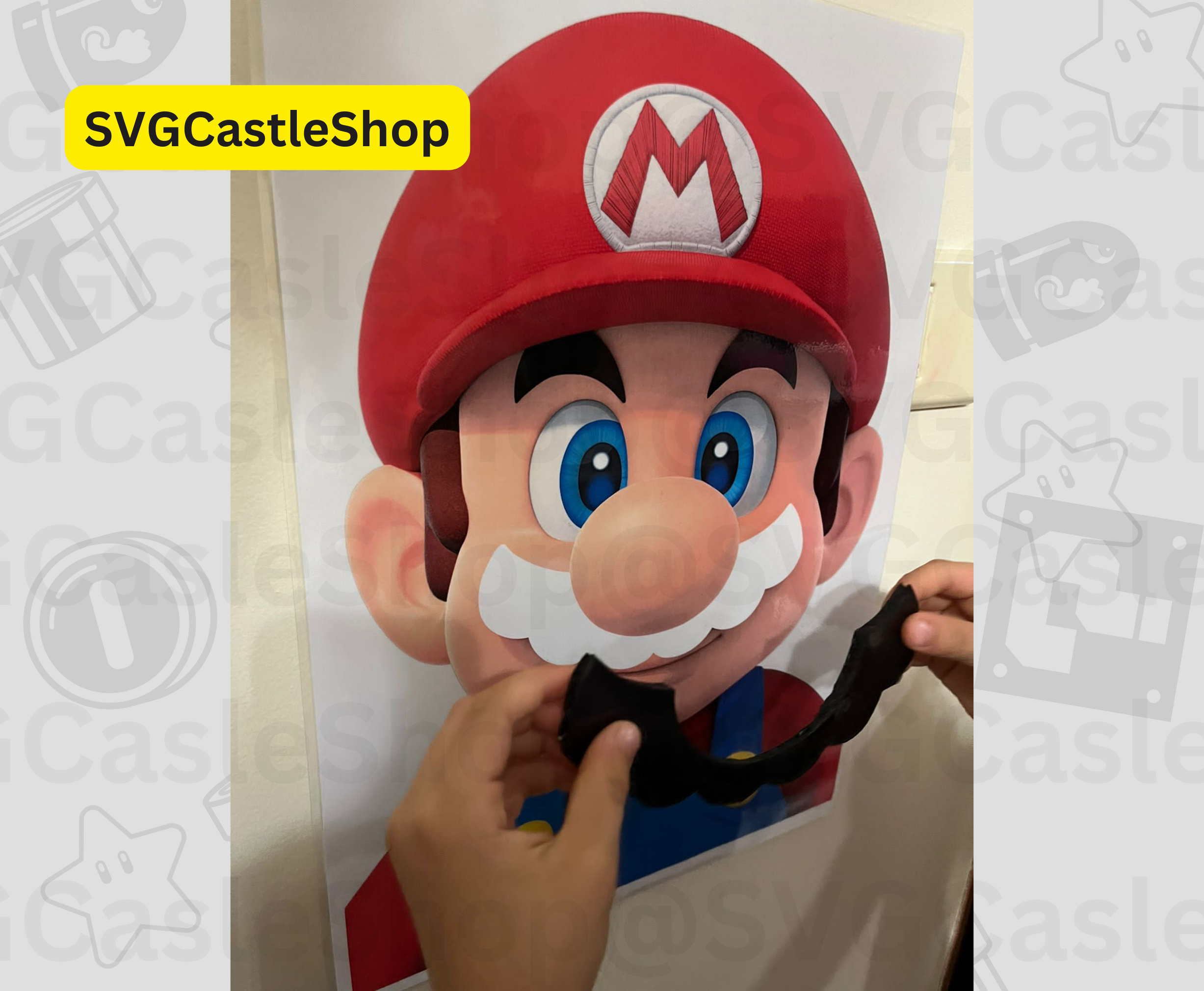 Printable Pin the Moustache on Mario Game for Kids - Interactive Party ...