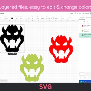 Bowser SVG Cut File - Super Mario Bros - Instant Download - PNG Bowser ...