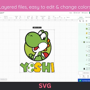 Yoshi SVG PNG Super Mario Vector Cut Files Yoshi Clipart Banner Mario ...