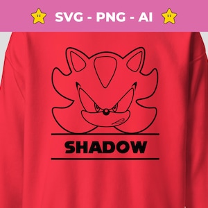 Shadow SVG Template - Craft Sonic-inspired Masterpieces - Sonic Game ...