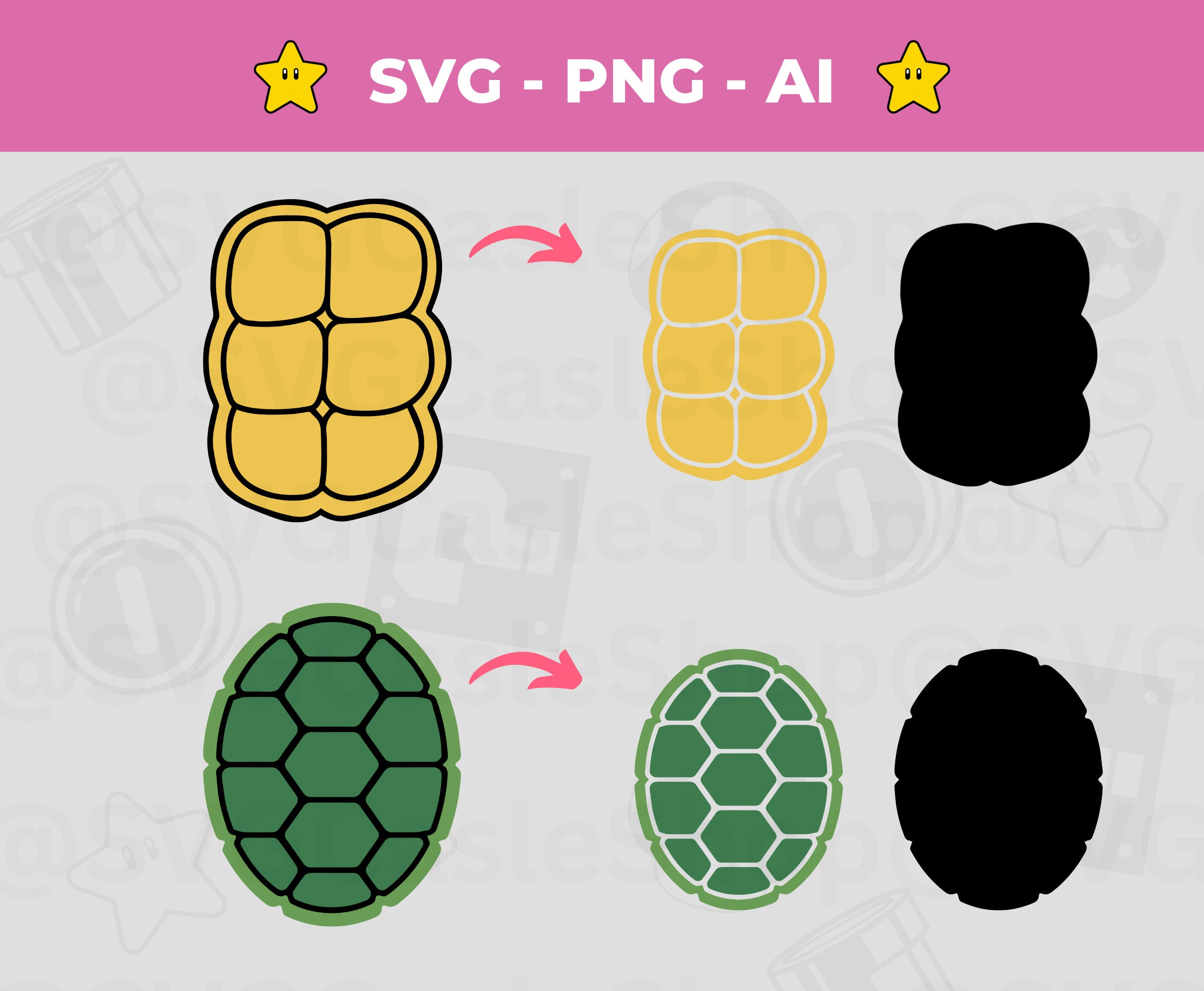 Ninja Turtle Shell Print