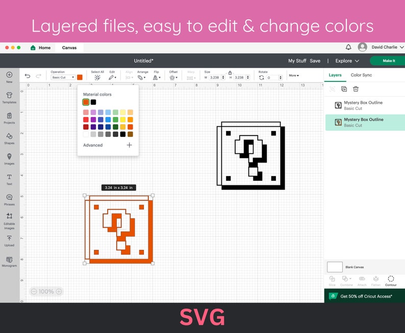 Mario Question Box SVG Question Mark Box Mario Game for - Etsy