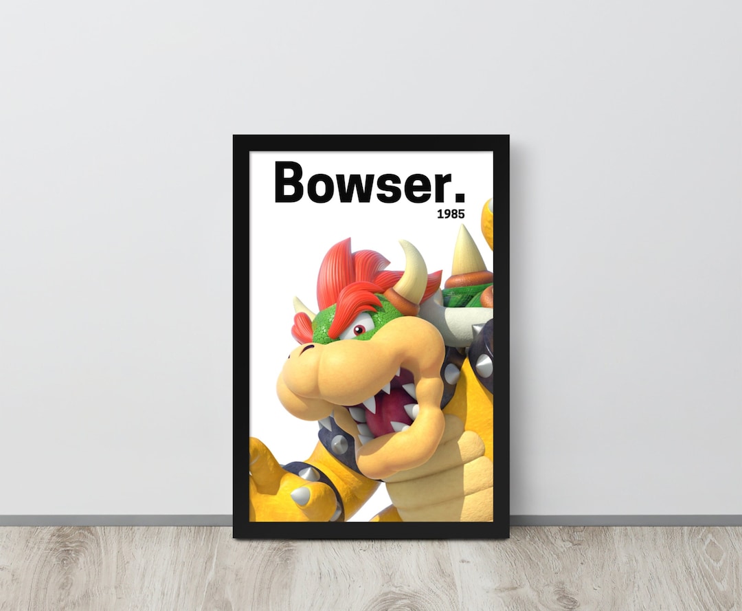 Digital Bowser Poster PNG, Monster Cartoon Wall Poster, Decoration ...