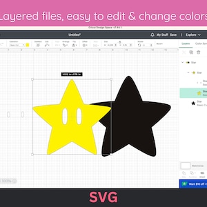 Digital Mario Super Stars Vector Cut File - SVG for Cricut and ...