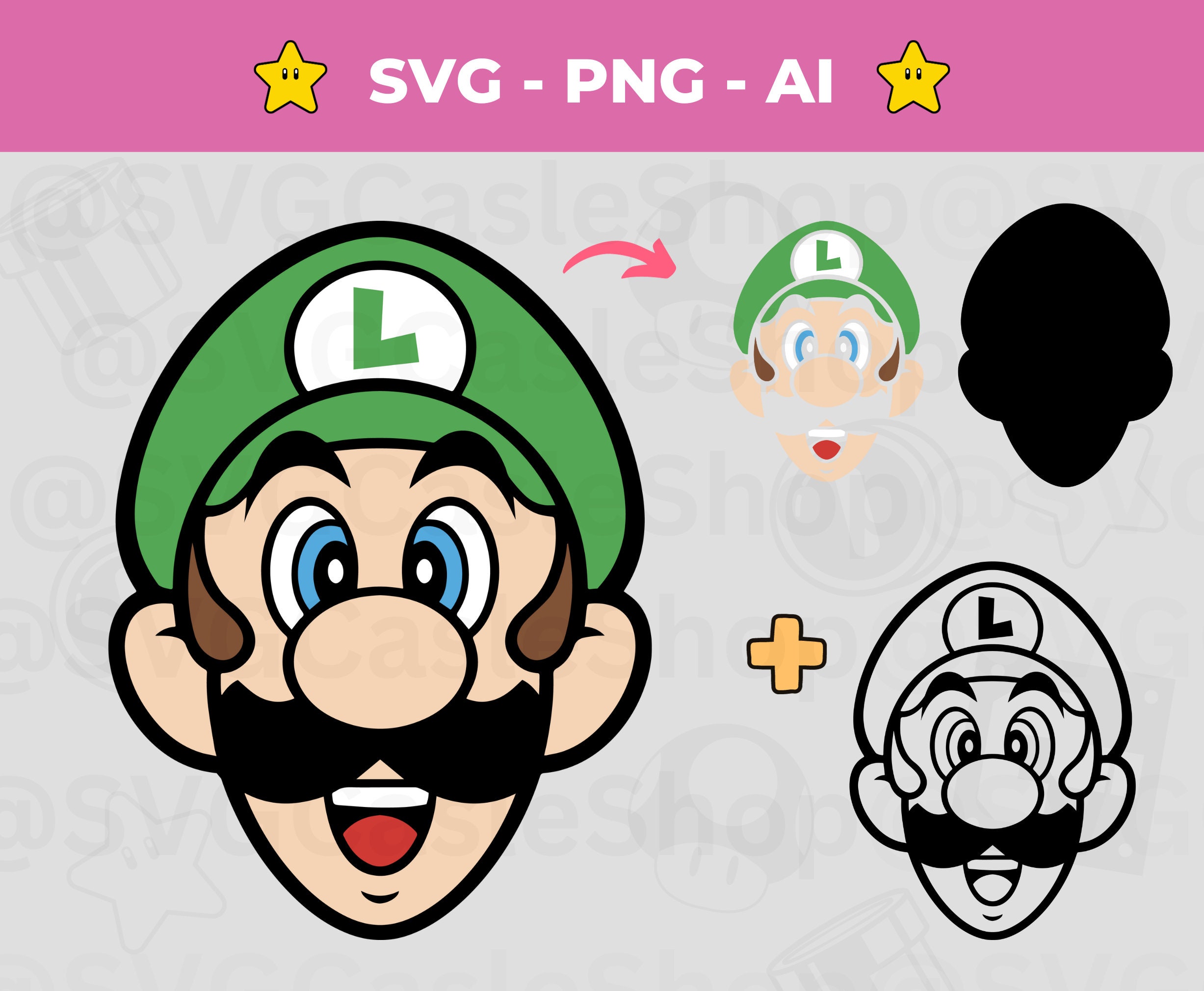 Super Mario Luigi Face