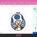 Mario Toad Mushroom SVG PNG Vector Instant Download Layered Files Mario ...