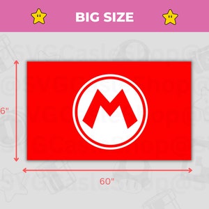 Mario Flags SVG PNG Bundle: Super Mario Bros. Emblems (digital Download ...