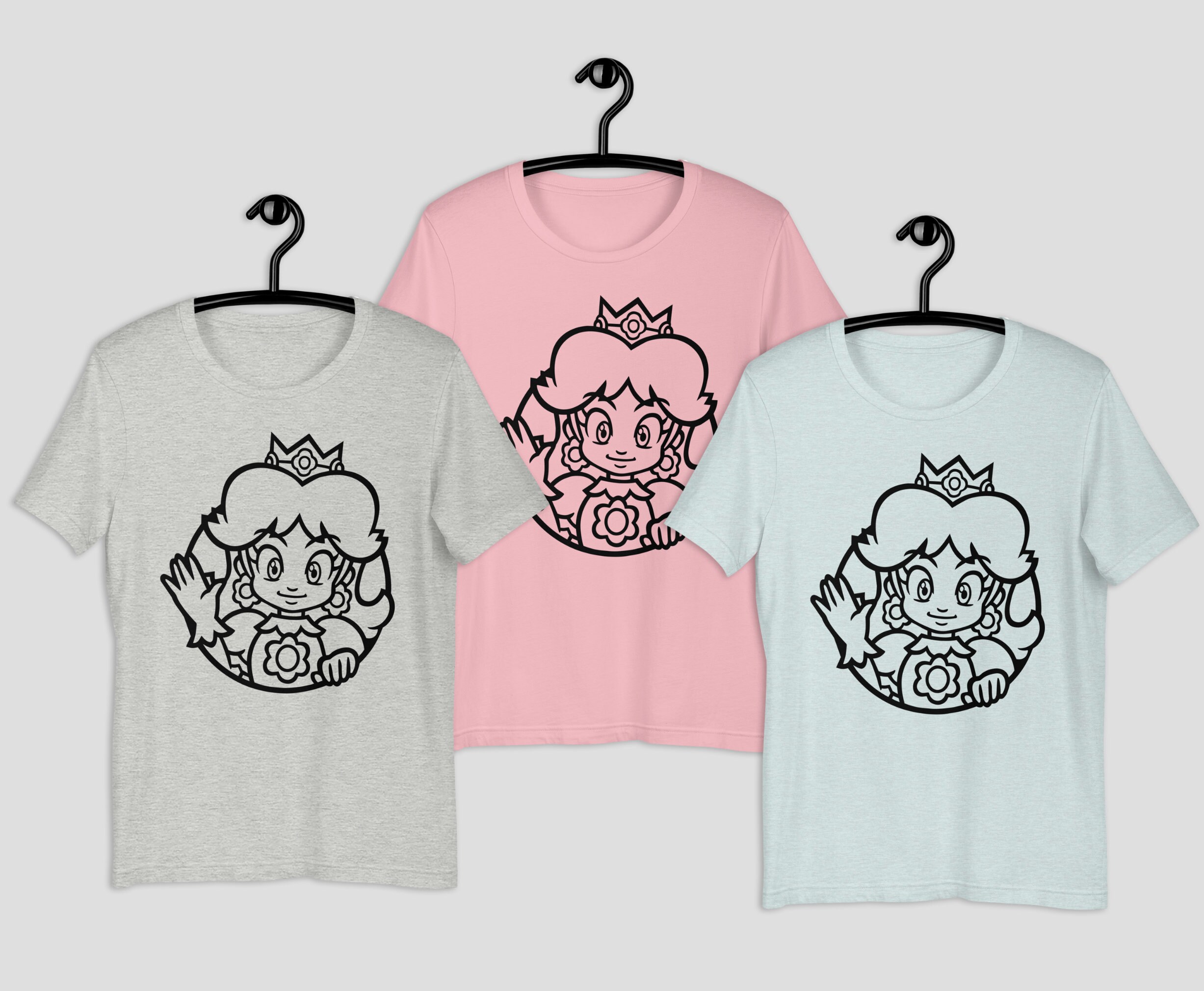 Princess Daisy Outline SVG, Super Mario PNG, Vector Cut File ...