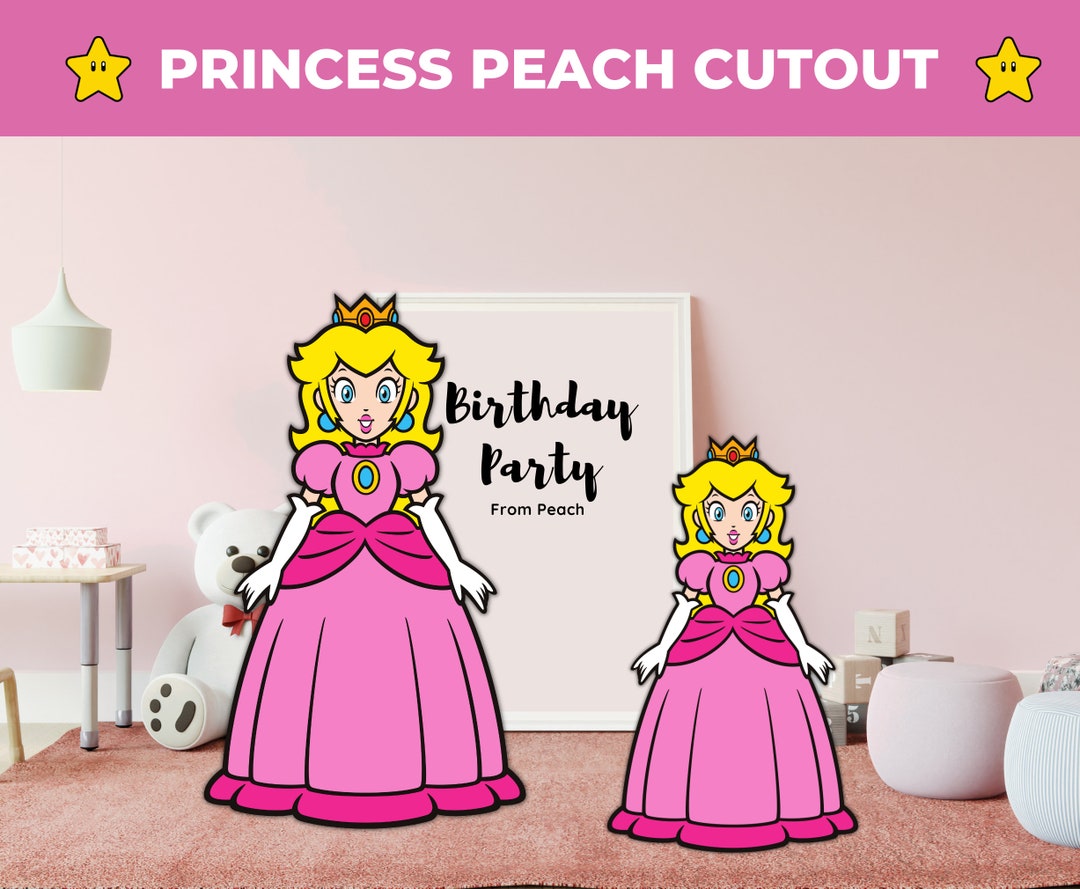 Digital Princess Peach Cutouts - Birthday Backdrop Decor - Birthday ...