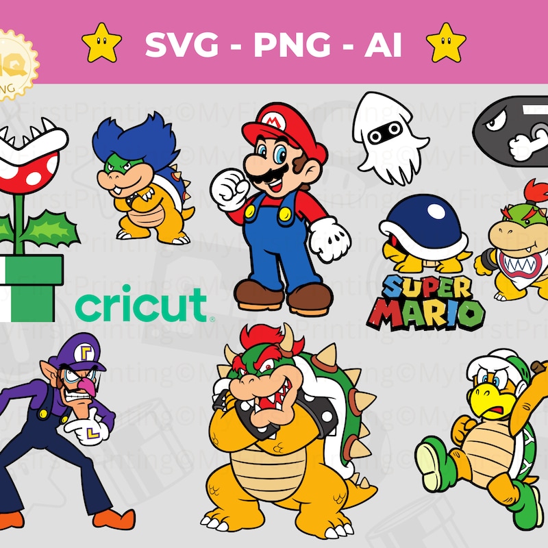 Mario Svg - Etsy