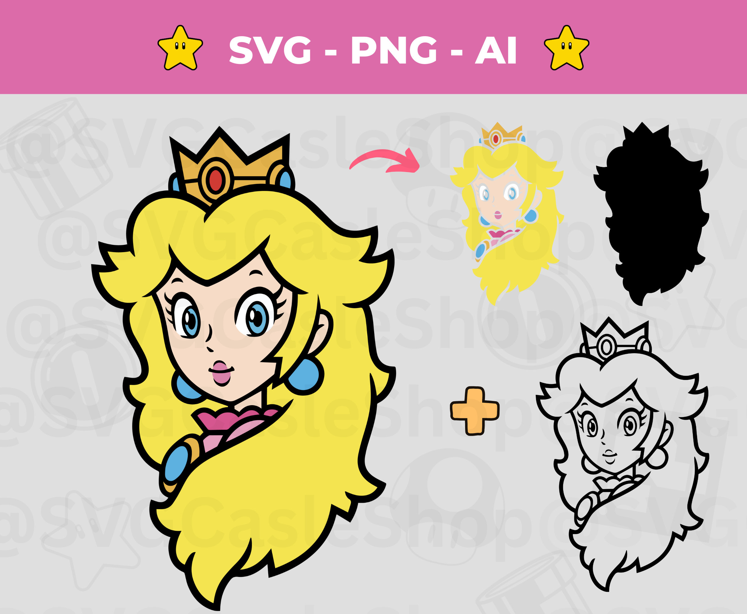 Princess Peach Face Clipart