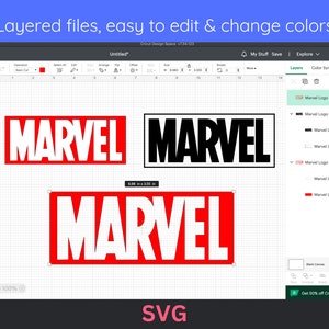 Marvel Logo Cut Files SVG PNG for Superhero Crafts Spiderman Party ...