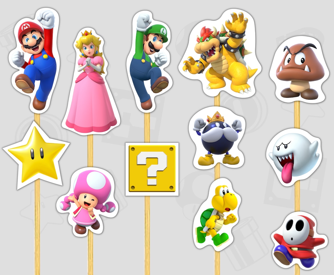 Magical Super Mario Character Centerpieces for Birthday Party ...