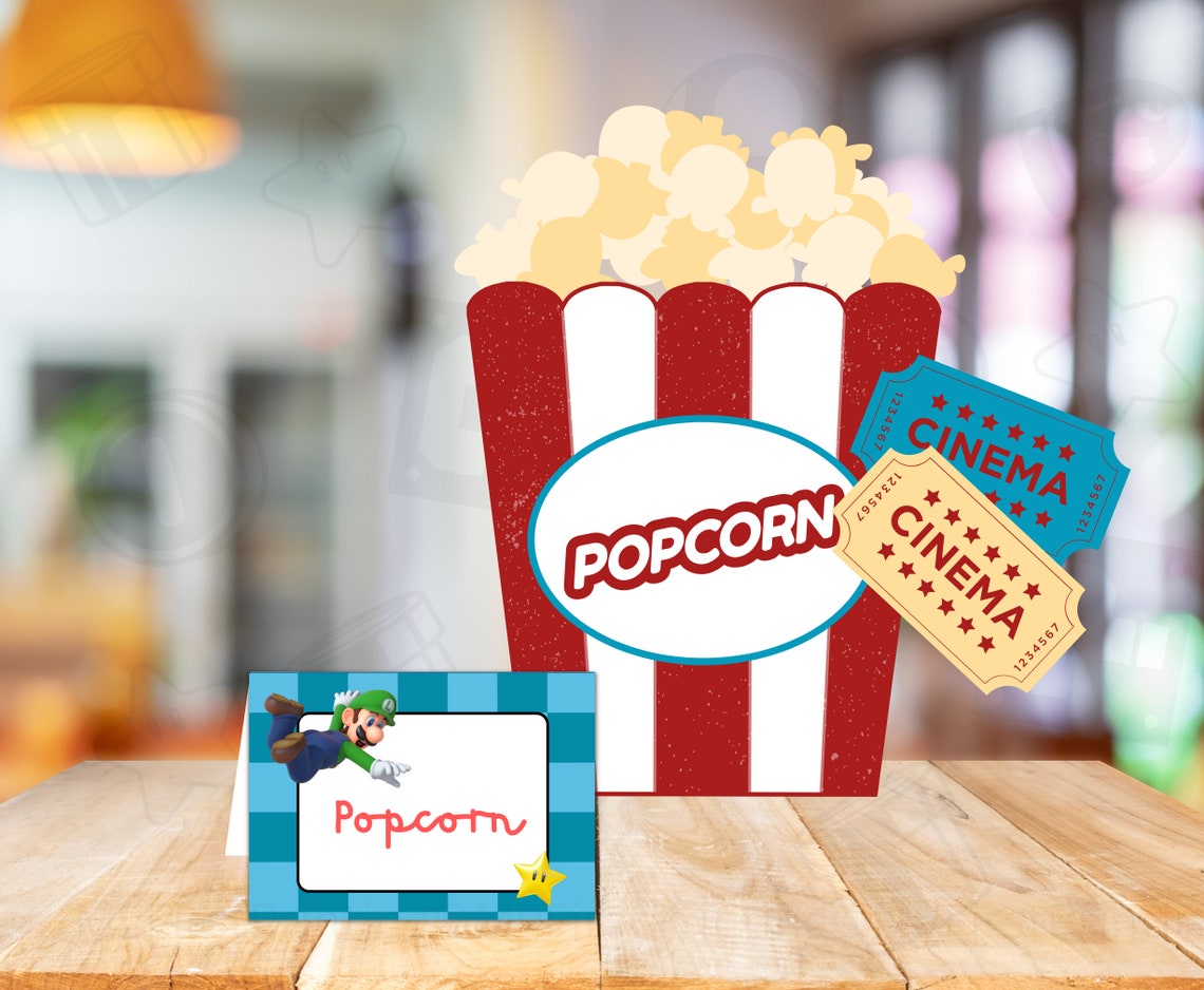Printable Mario Party Food Label - Editable on Canva - Super Mario Food ...