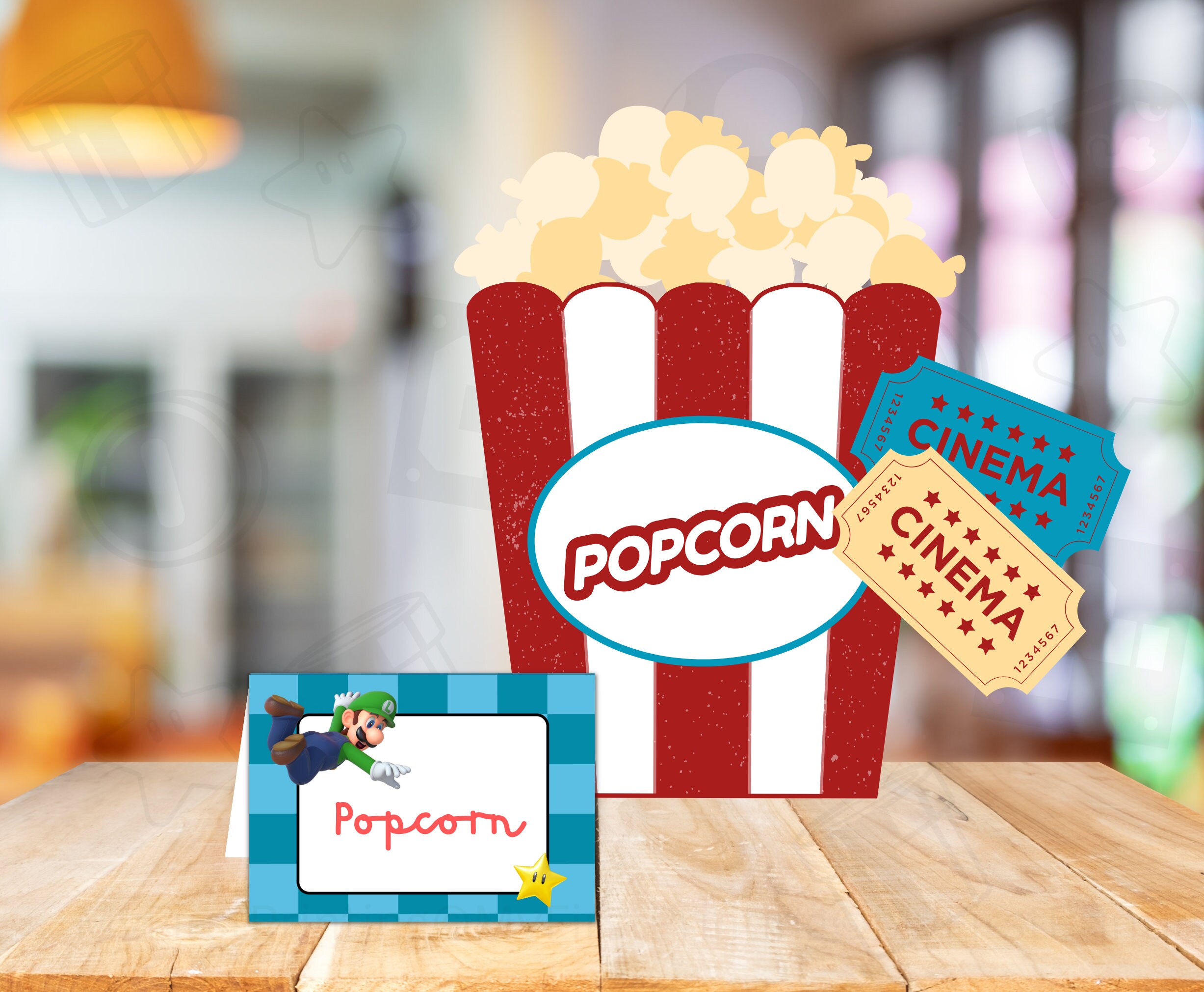 Printable Mario Party Food Label - Editable on Canva - Super Mario Food ...