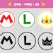 Mario, Luigi, and Princess Peach Logo SVG Instant Download for Nintendo ...