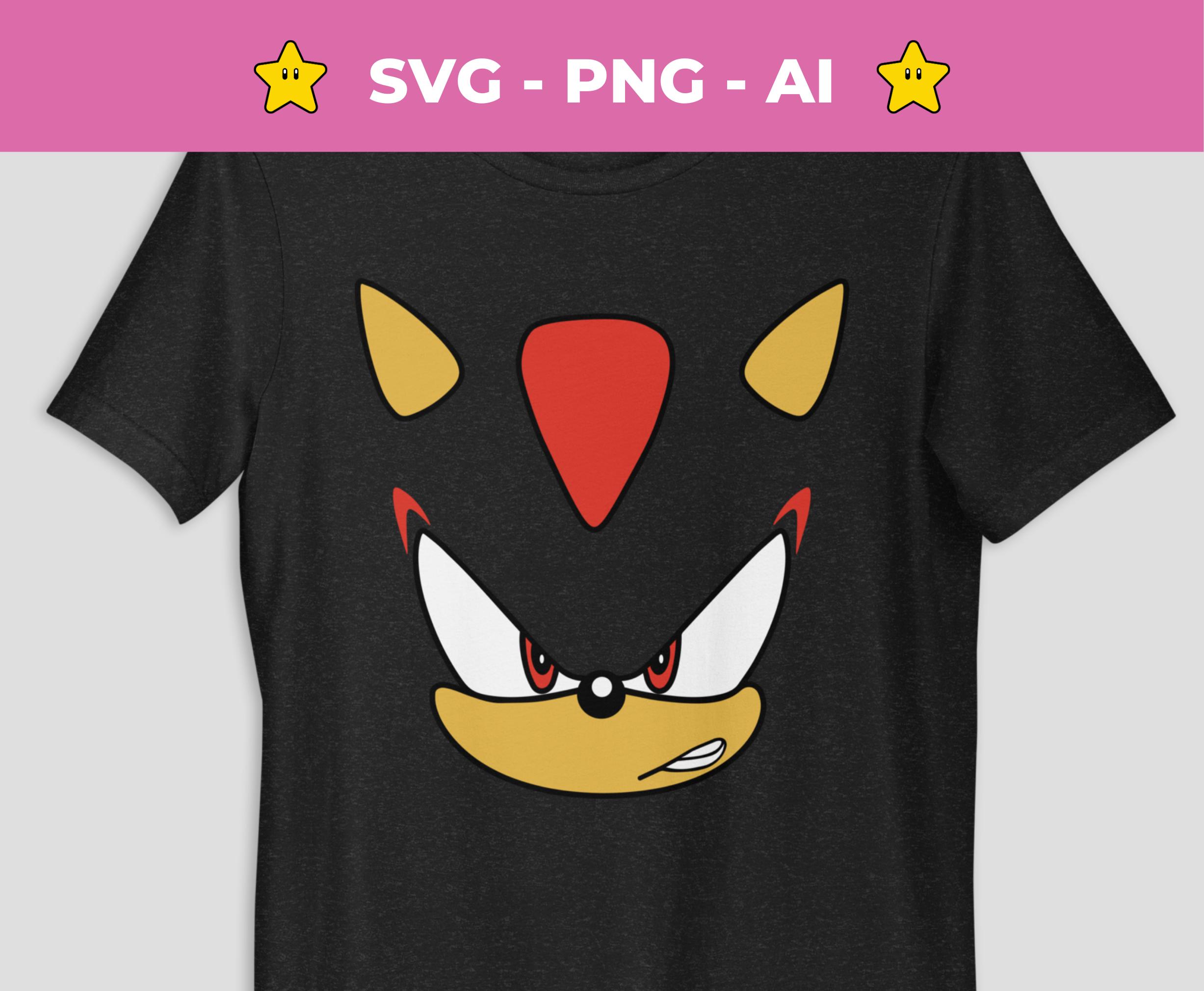 Shadow the Hedgehog Face SVG: Sonic Game Cut File (digital Download) - Etsy