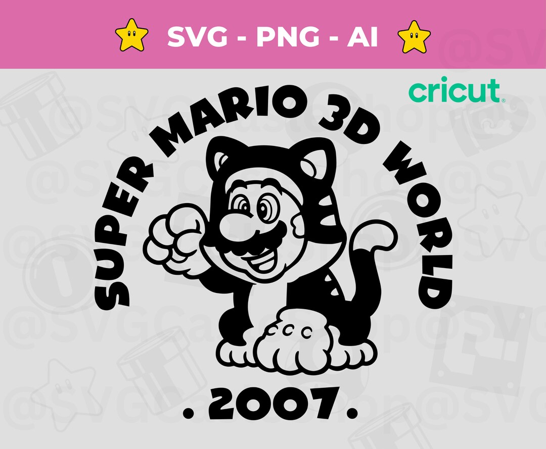 Super Mario World Vector SVG PNG Cut Files Kids' Crafting Adventures ...