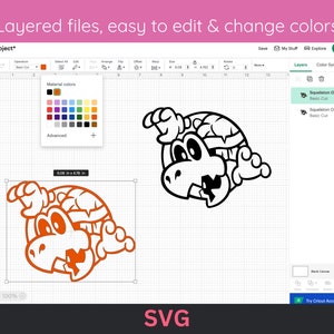 Mario Character SVG, Turtle Skeleton SVG, Dry Bones Cut File, Vinyl ...