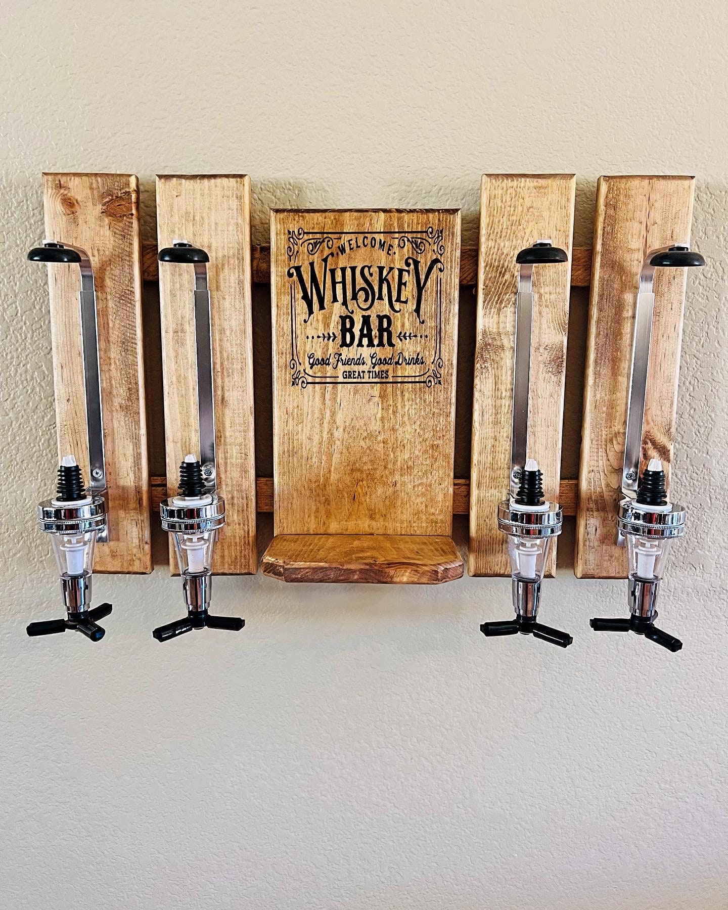 Burned Wood Wall Mounted Alcohol Dispenser - Etsy