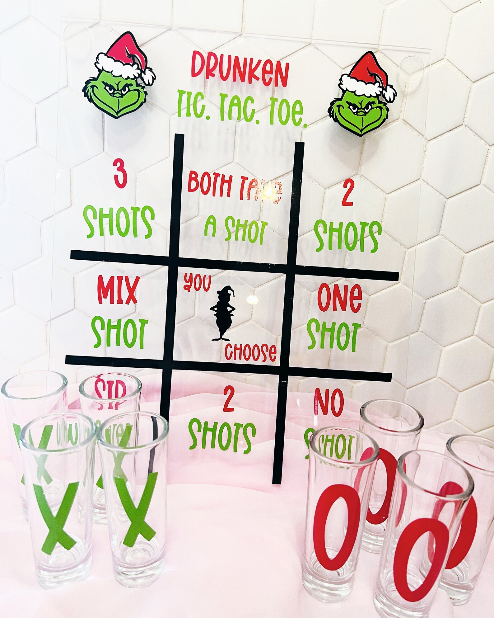 Grinch Tic Tac Toe Drinking Game - Etsy