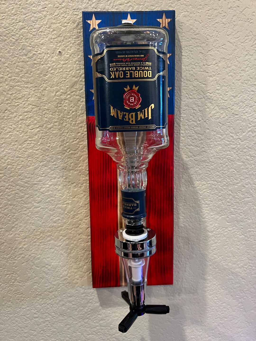 Liquor Dispenser, American Flag- Whiskey/bourbon/man Cave/bar/gift ...
