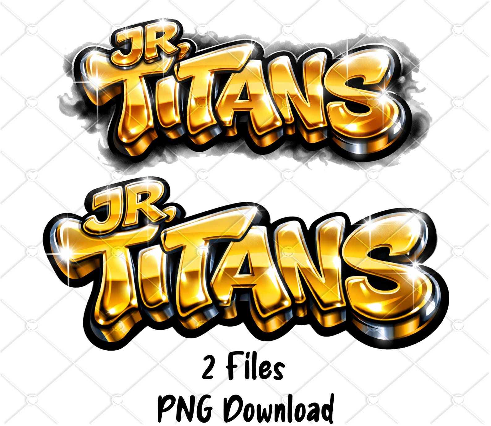 Jr. Titans Gold Splatter Graffiti PNG: Sports Team Design Digital ...