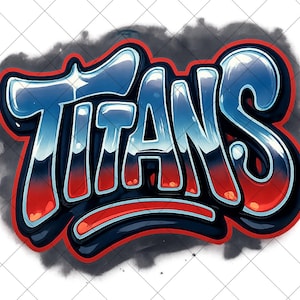 Titans Graffiti PNG: Football Design Digital Download - Etsy