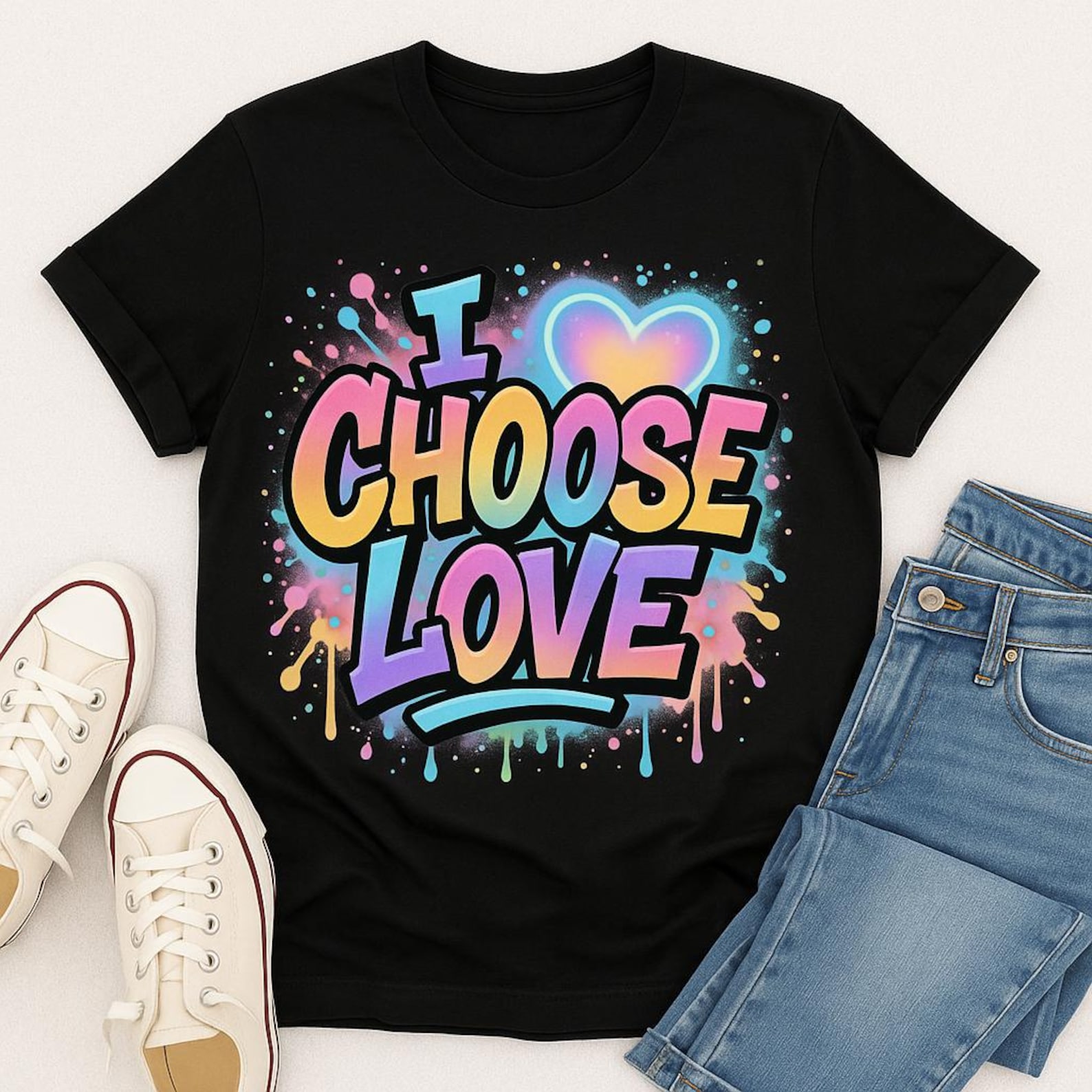 Graffiti I Choose Love PNG | Pastel Sublimation Design | Positive ...